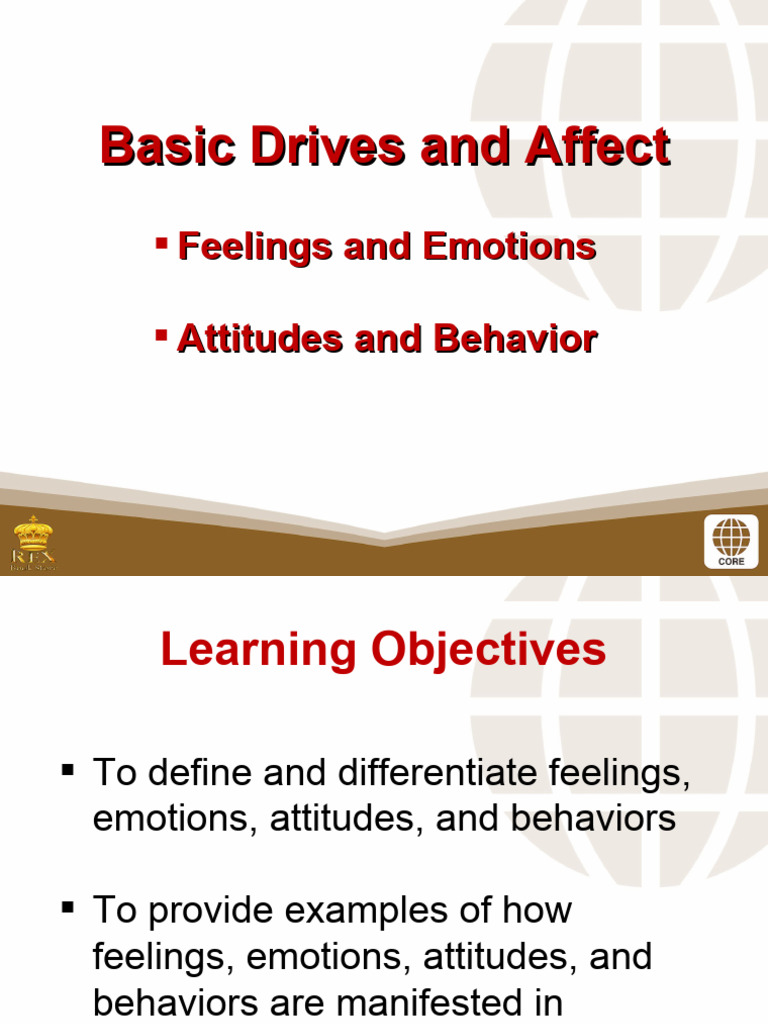 7 Basic Drives and Affects | PDF | Emotions | Attitude (Psychology)