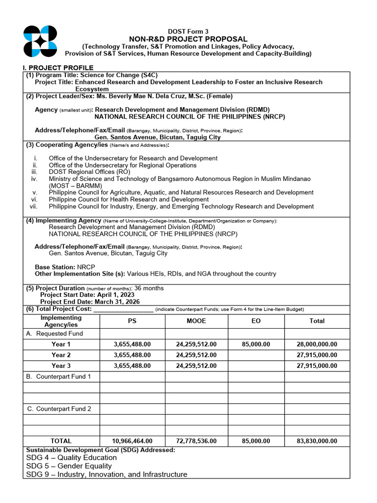 03 RDLead Phase 2 Proposal Dec 2022 | PDF | Economies