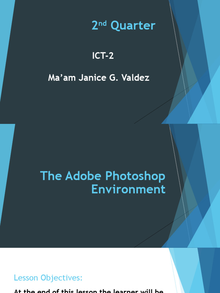 UNIT 2 LESSON 2 The Adobe Photoshop Environment | PDF | Adobe Photoshop ...