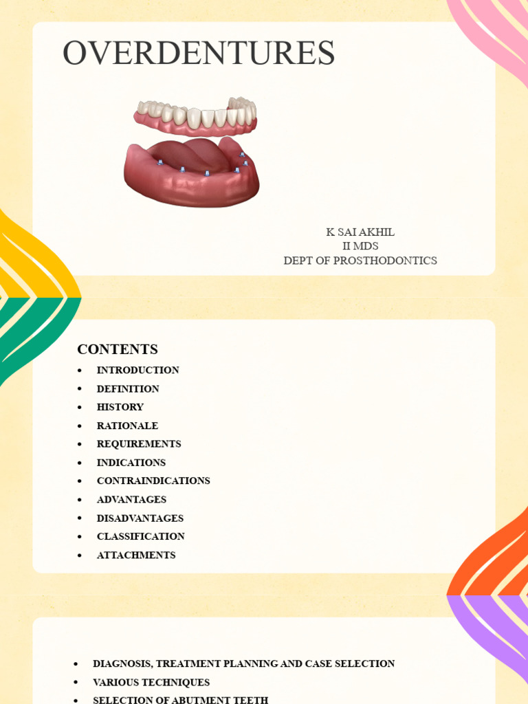 Overdentures | PDF | Dental Implant | Tooth