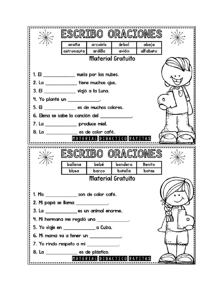 Oraciones 1er Grado | PDF