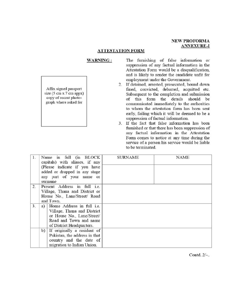 Attestation Form Page-0001 | PDF