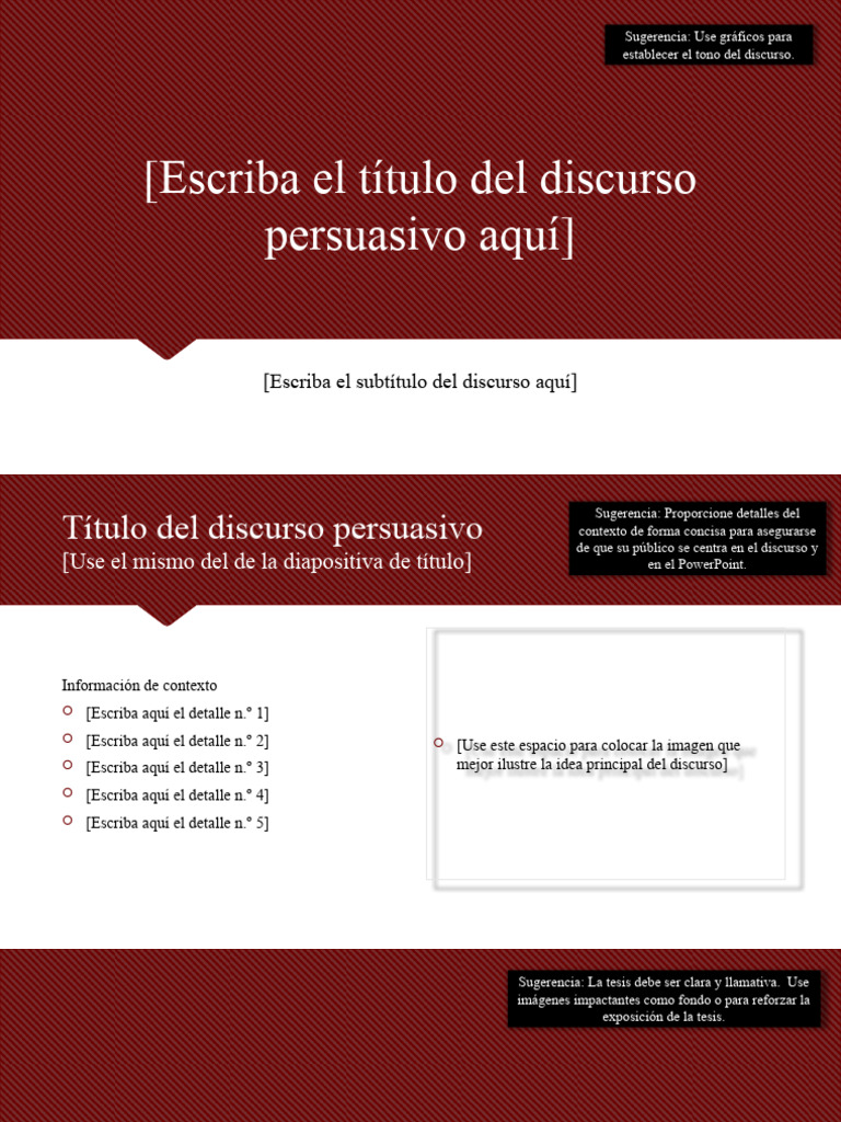 Plantilla de Discurso Persuasivo | PDF | Microsoft PowerPoint