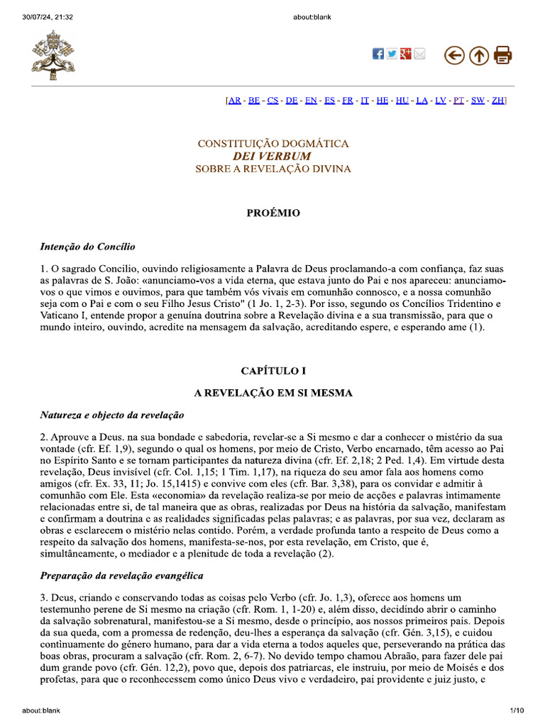 Dei Verbum - CVII | PDF