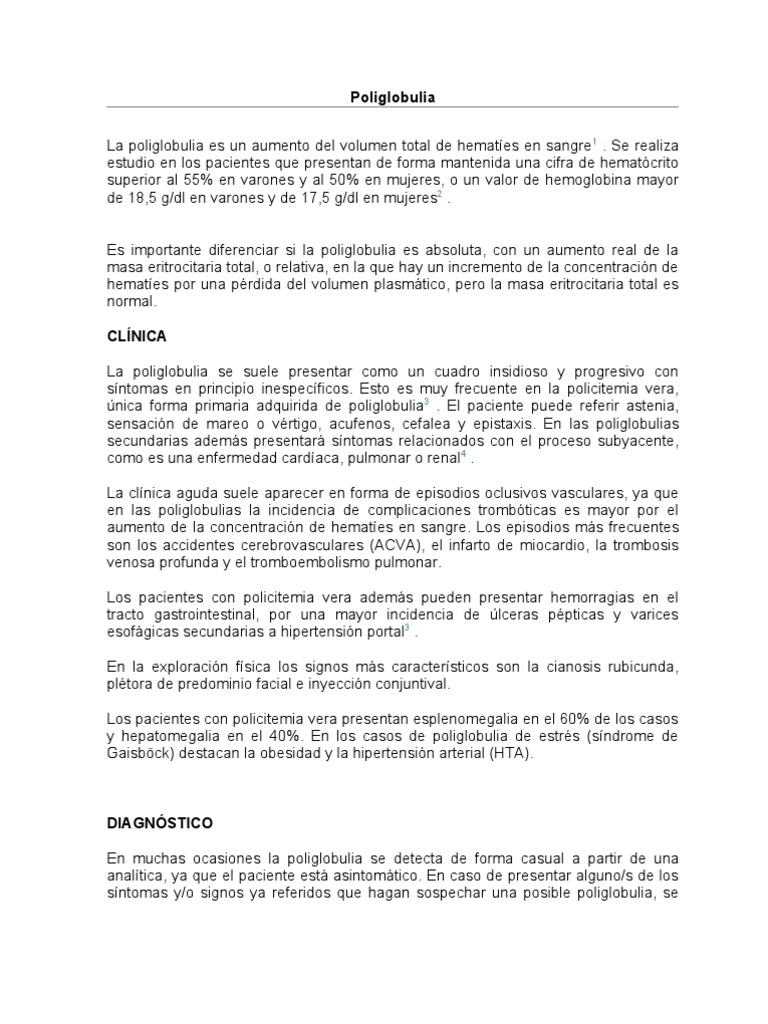 Poliglobulia | PDF | Tipo de sangre | Sangre