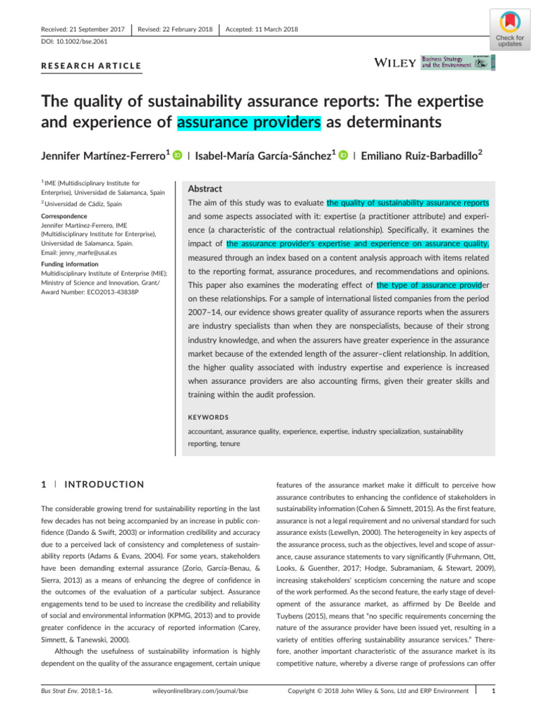 1 Quality of SRA | PDF | Audit | Expert