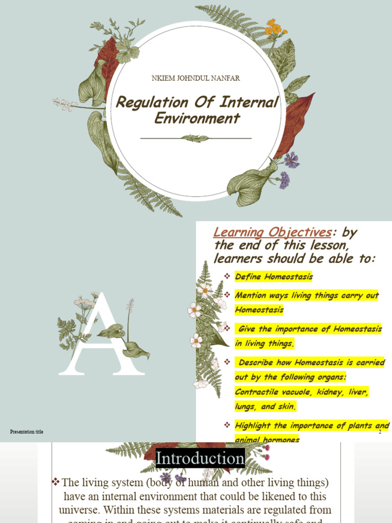 Homeostasis in Living Organisms Explained | PDF | Homeostasis | Skin