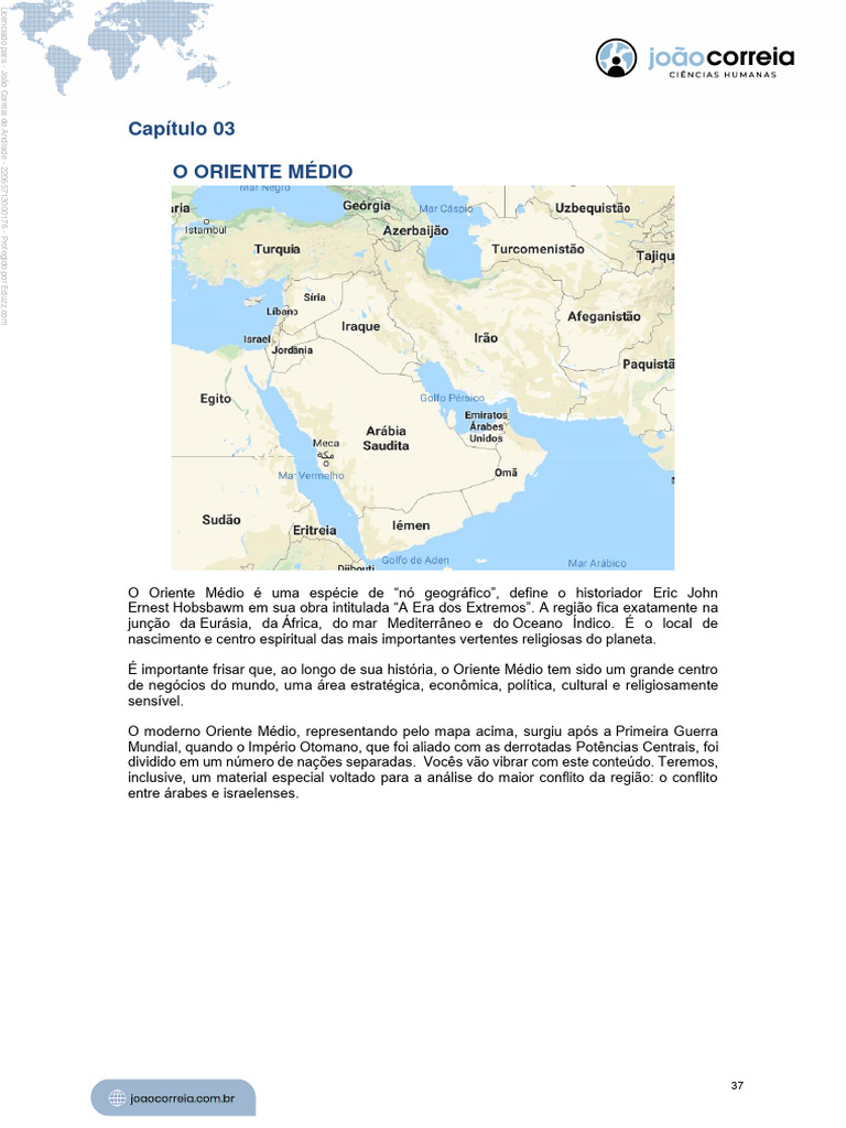 M03 - Oriente Médio - Material | PDF | Saddam Hussein | Oriente Médio