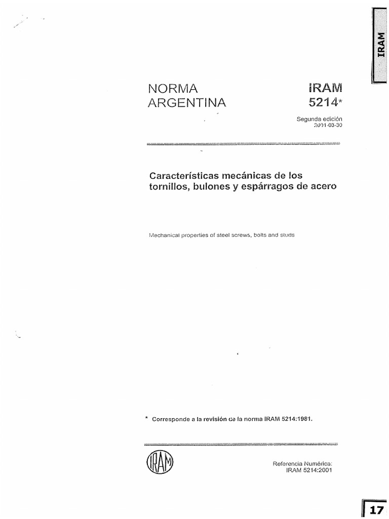 Iram 5214 (Mar-01) PDF | PDF