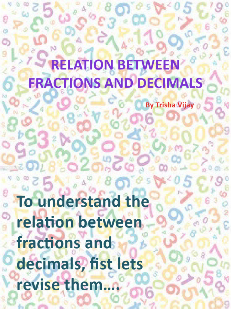 Relation Between Fractions and Decimals | PDF