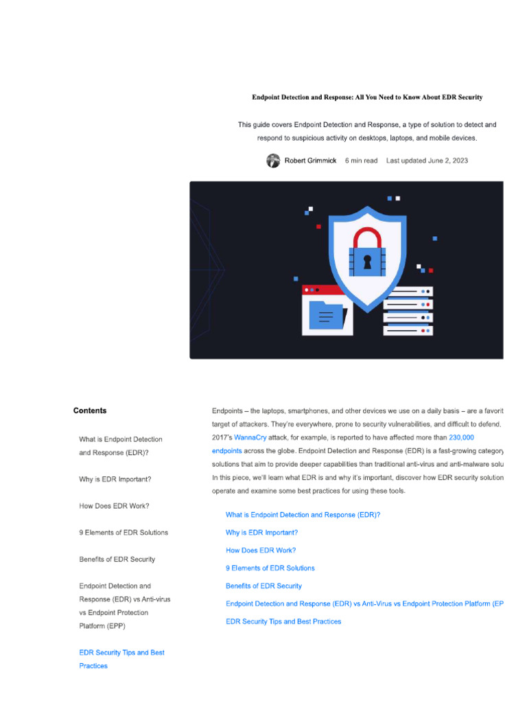 002 EDR (Endpoint Detection and Response) | PDF