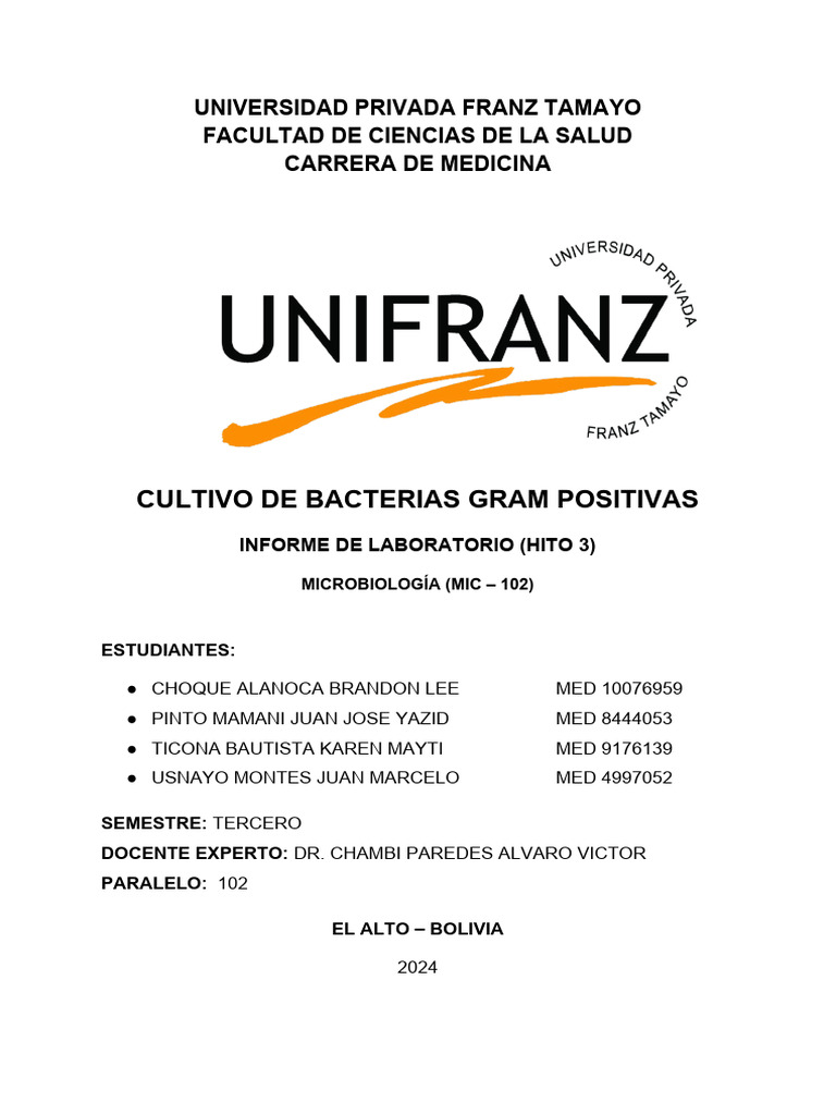 Informe MICRO | PDF | Tinción | Las bacterias