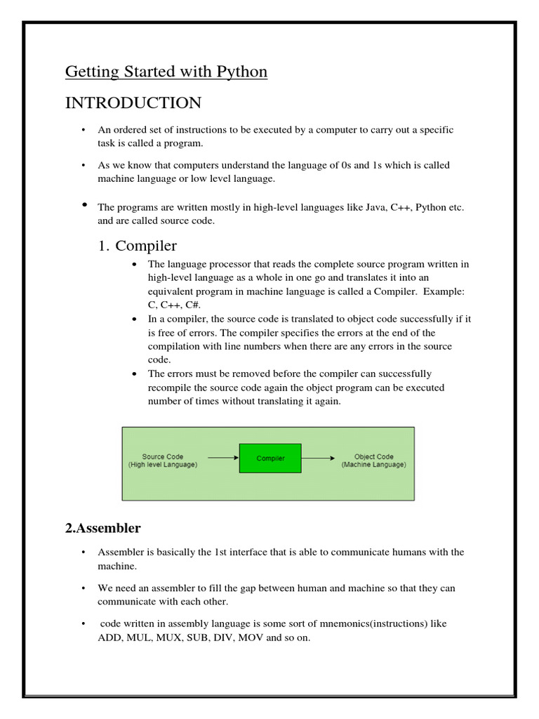 CH 5 Getting Started With Python Part1 | PDF | Data Type | Assembly ... CH 5 Getting Started With Python Part1 | PDF | Data Type | Assembly ...