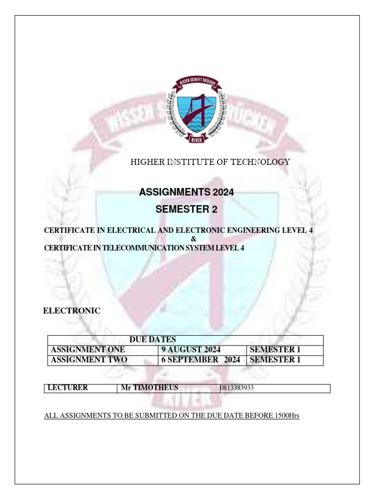 Electronics Assignment 1&2 | PDF | Capacitor | Transistor