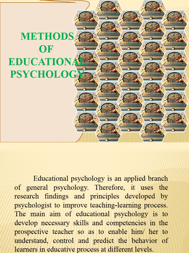 Methods of Educational Psychology | PDF | Psychology | Educational ...