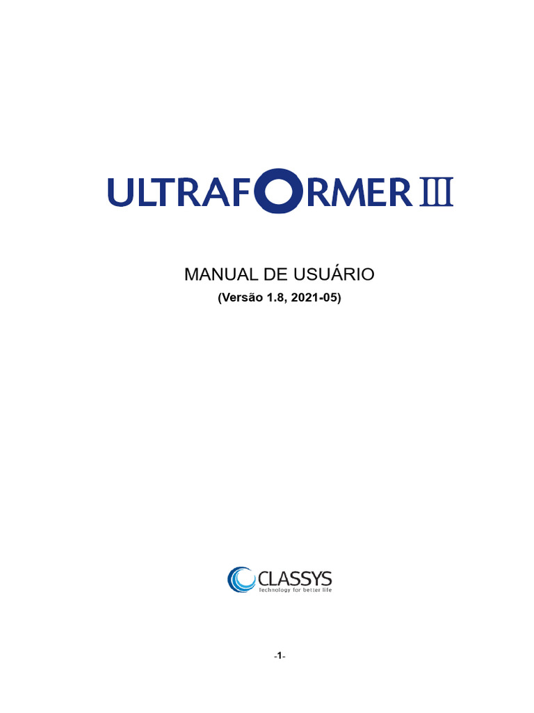 ULTRAFORMER III Operation Manual - UF3M1821BR | PDF | Ultrassom | Nervo