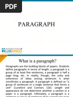 Paragraph vs Passage Explained | PDF | Sentence (Linguistics) | Paragraph