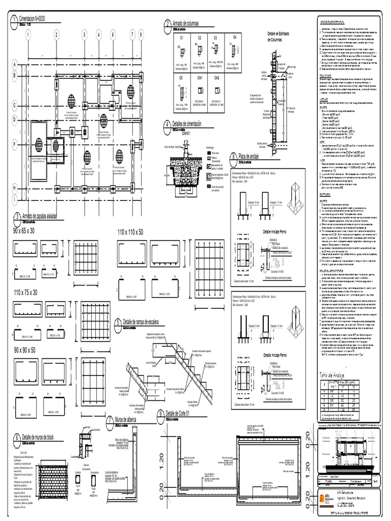 Casa Caoba Est-01 Ver 3 Cimentacion NPT+0030 Planta Estructural-Est-01 | PDF | Fundación ...