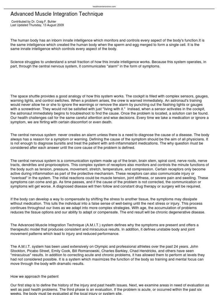 Advanced Muscle Integration Technique | PDF | Muscle | Inflammation