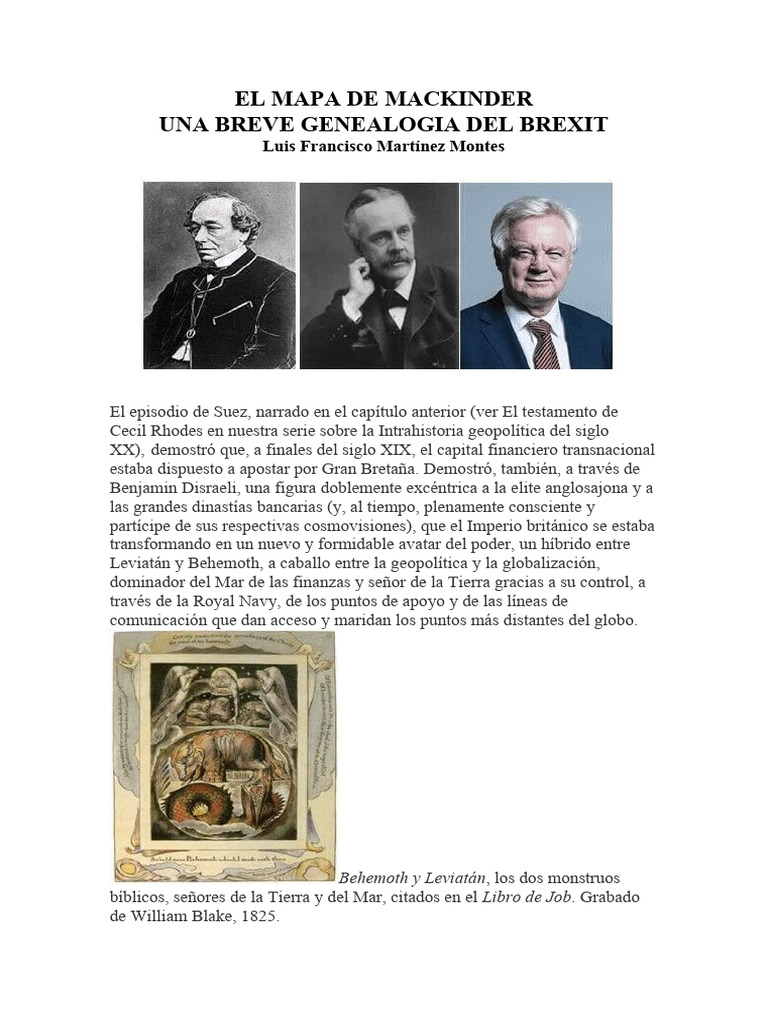 Geopolítica del Brexit y la Angloesfera | PDF | Eurasia | Ciencias ...