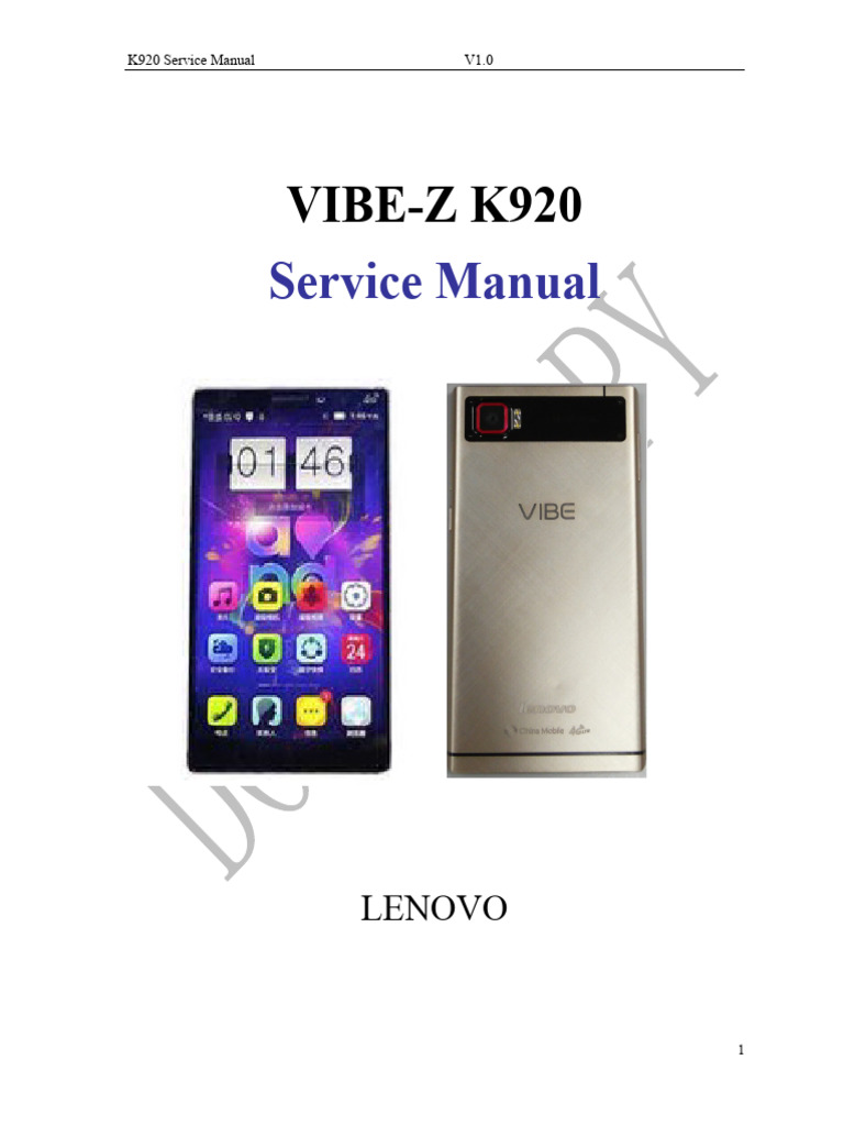 K920 Service Manual | PDF | Lte (Telecommunication) | Hdmi