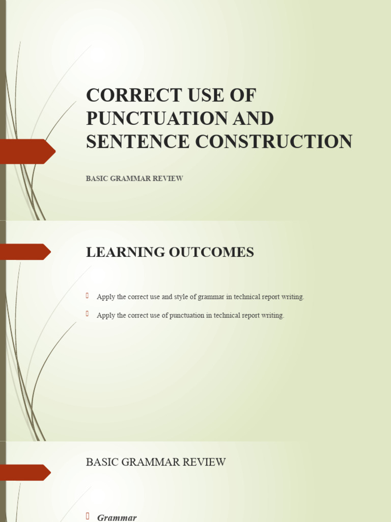 Correct Use of Grammar and Punctuation and Paragraph | PDF | Adverb | Pronoun