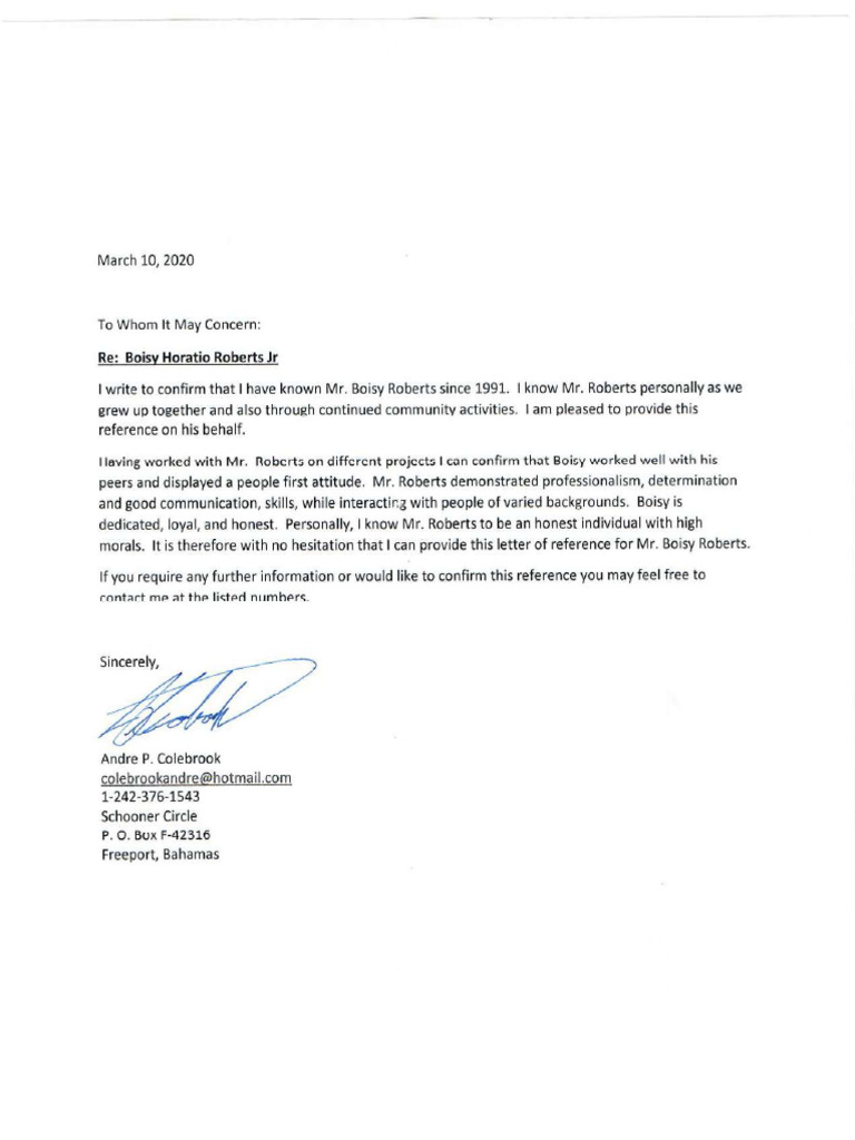 Reference Letter | PDF