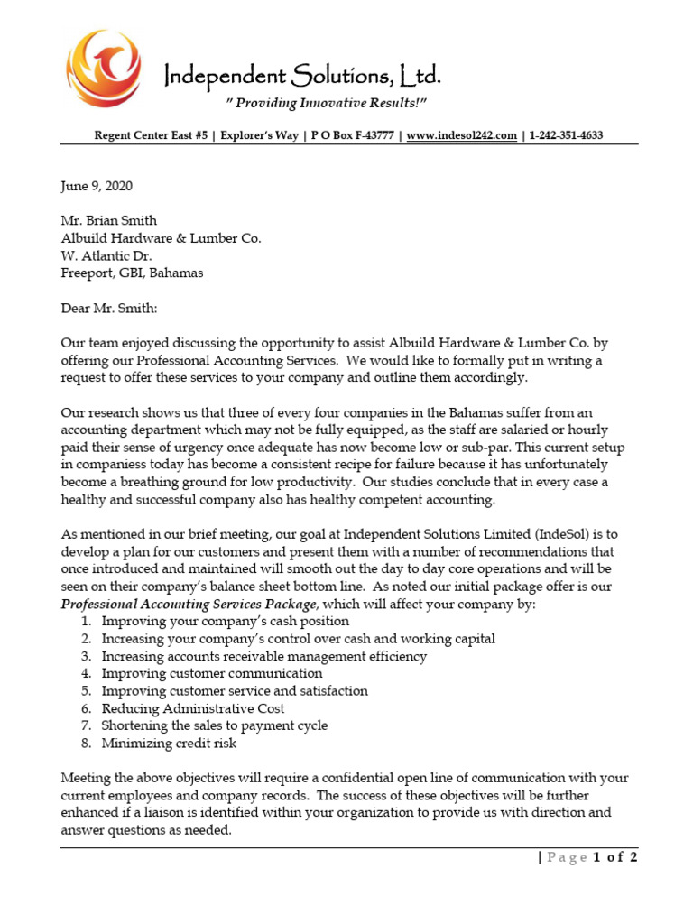 Albuild Business Proposal Letter2020 Markup | PDF | Economies | Business Albuild Business Proposal Letter2020 Markup | PDF | Economies | Business