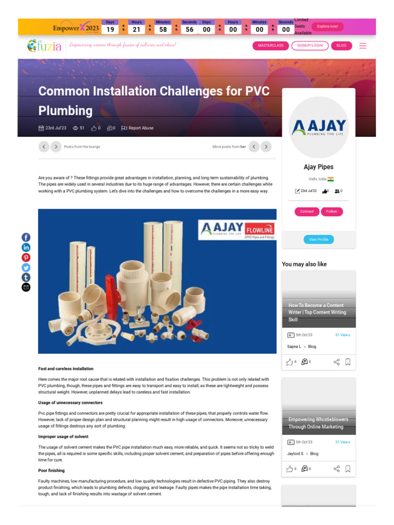 Common Installation Challenges For PVC Plumbing | PDF | Pipe (Fluid ...
