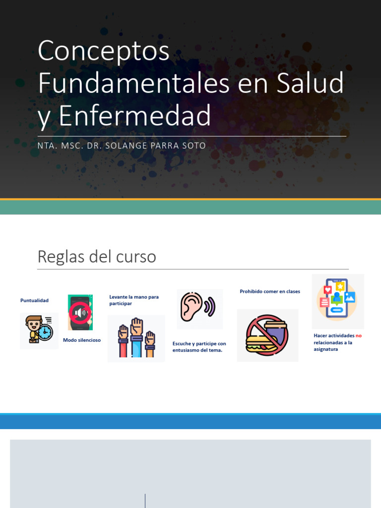 Clase 1 - Conceptos Fundamentales en Salud y Enfermedad | PDF | Salud ...