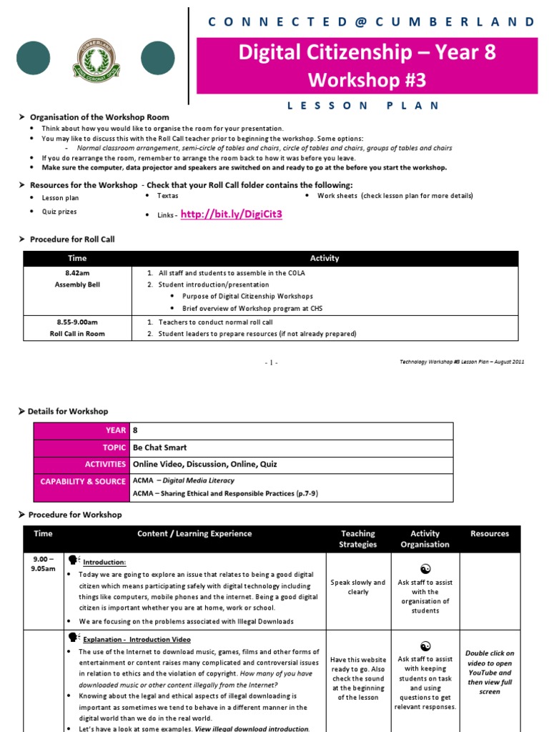 Year 8 - Lesson Plan #3 | PDF | Lesson Plan | Internet
