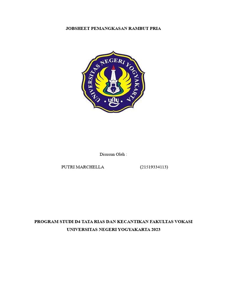 Jobsheet Pemangkasan Rambut Pria | PDF