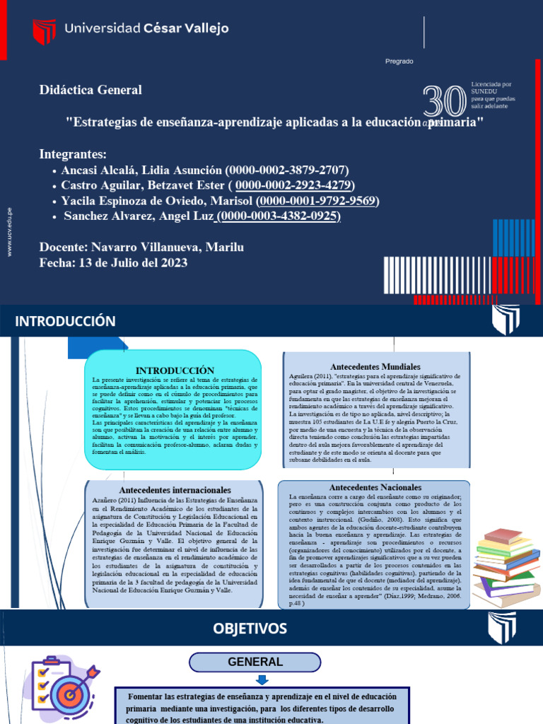 Estrategias De Enseñanza Aprendizaje Aplicadas A La Educación Primaria