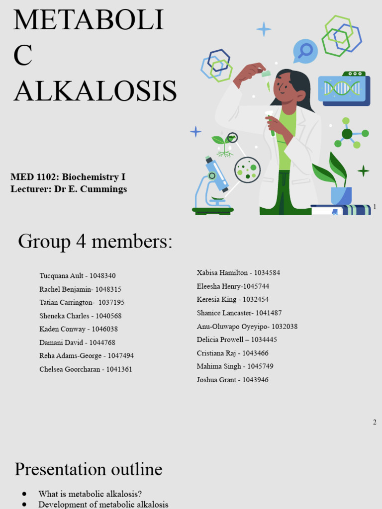 Group 4 (Metabolic Alkalosis) - MED 1102 Biochemistry I | PDF ...