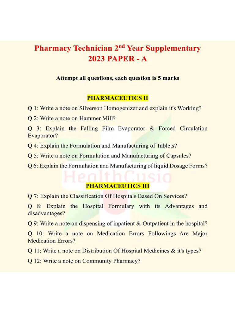 2 Sep 2nd Year Paper - 1 | PDF
