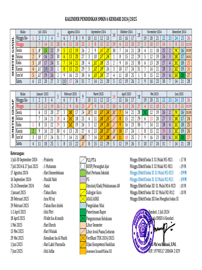 KALENDER PENDIDIKAN 2024-2025 | PDF