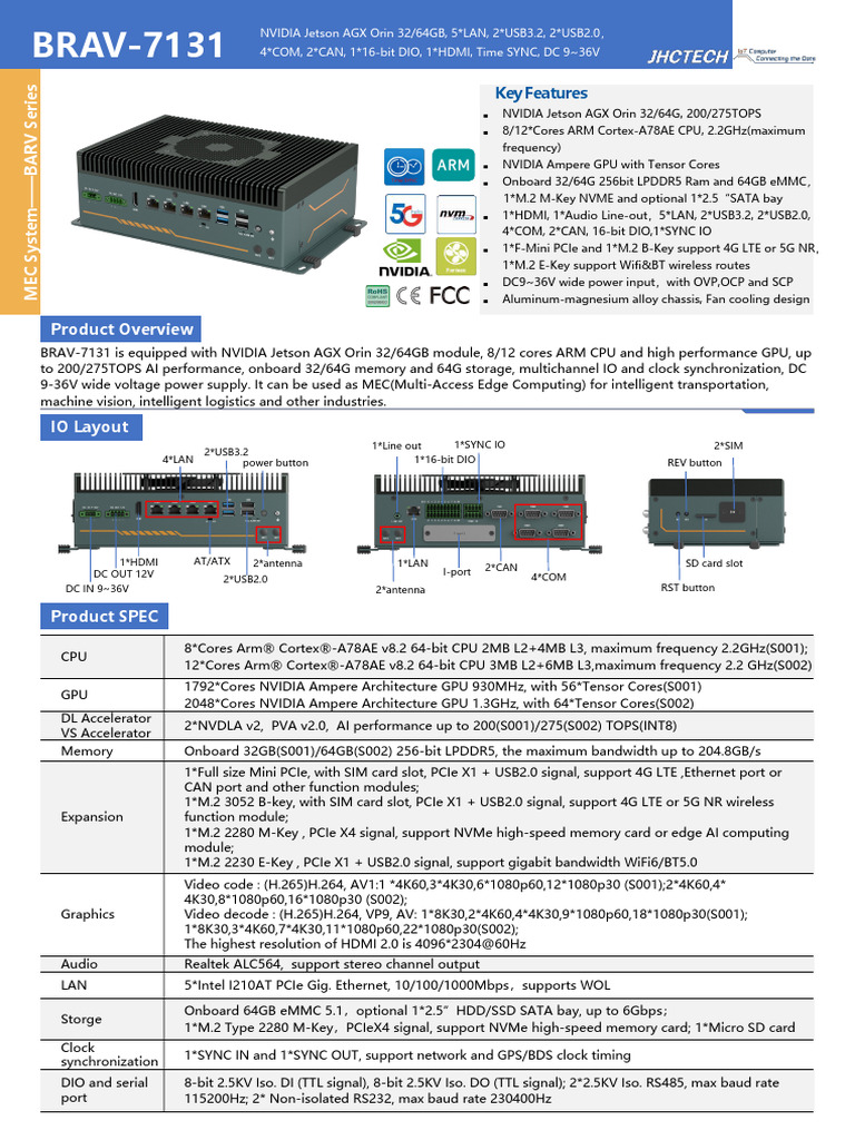 Brav-7131 Ds-En A10 240729 104952 | PDF | Graphics Processing Unit | Usb