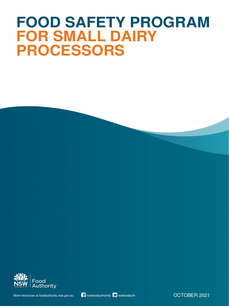 Food Safety Guide for Small Dairy Processors | PDF | Food Safety | Milk