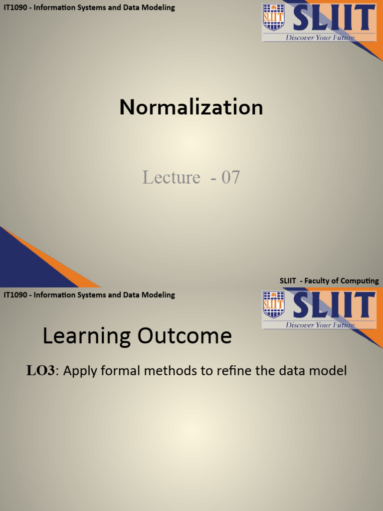 IT1090 - Lecture - 07 | PDF | Conceptual Model | Database Design