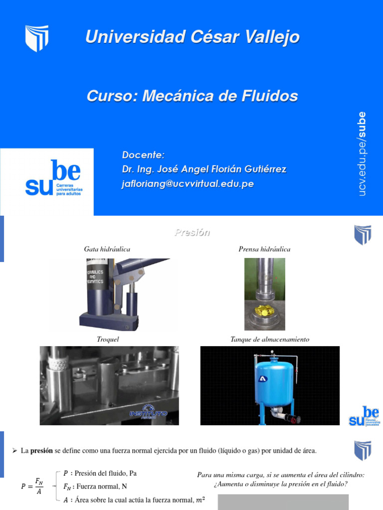 S2. Presión - Teoría | PDF | Presión | Pascal (Unidad)