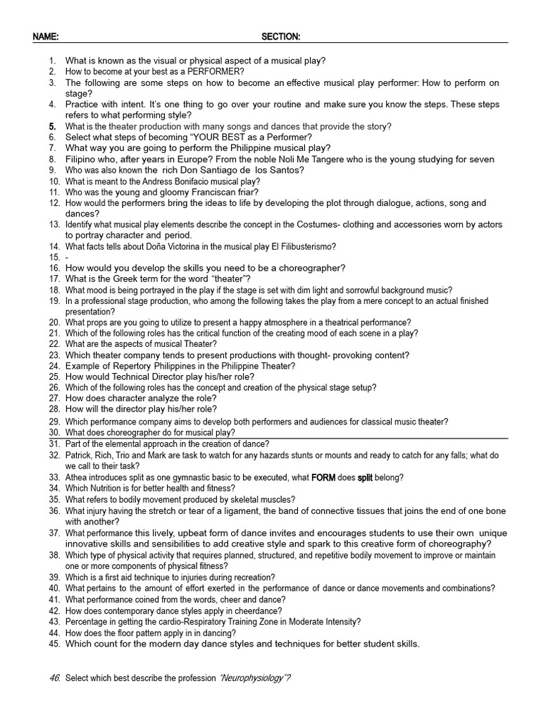 Final Activity | PDF | Dances | Choreography