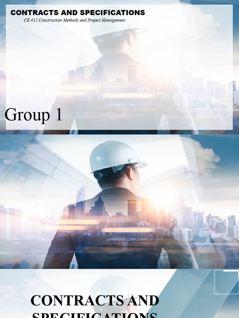 GROUP 1_Contracts and Specifications (1) | PDF | Surety | Specification ...