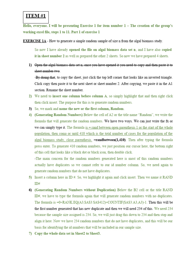 Steps For Exercises 1 3 | PDF | Comma Separated Values | Computing