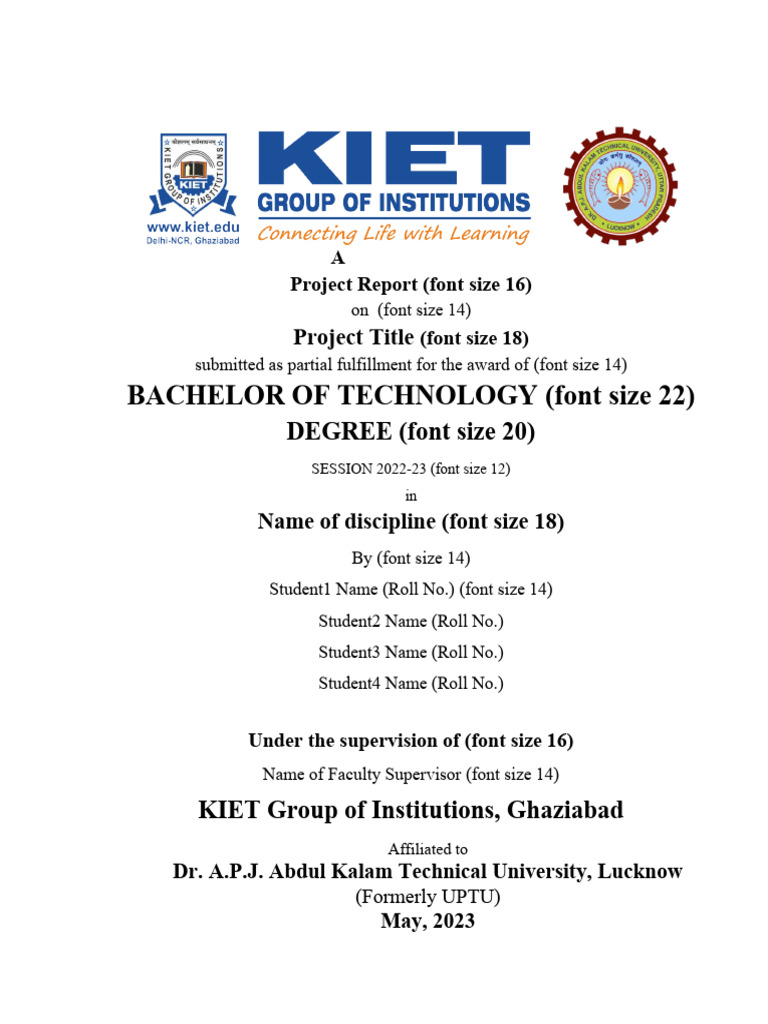 Final Project Report Format | PDF