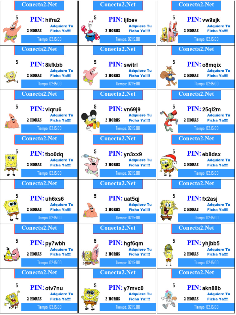 Vouchers 2 HORAS 882024 0260 | PDF