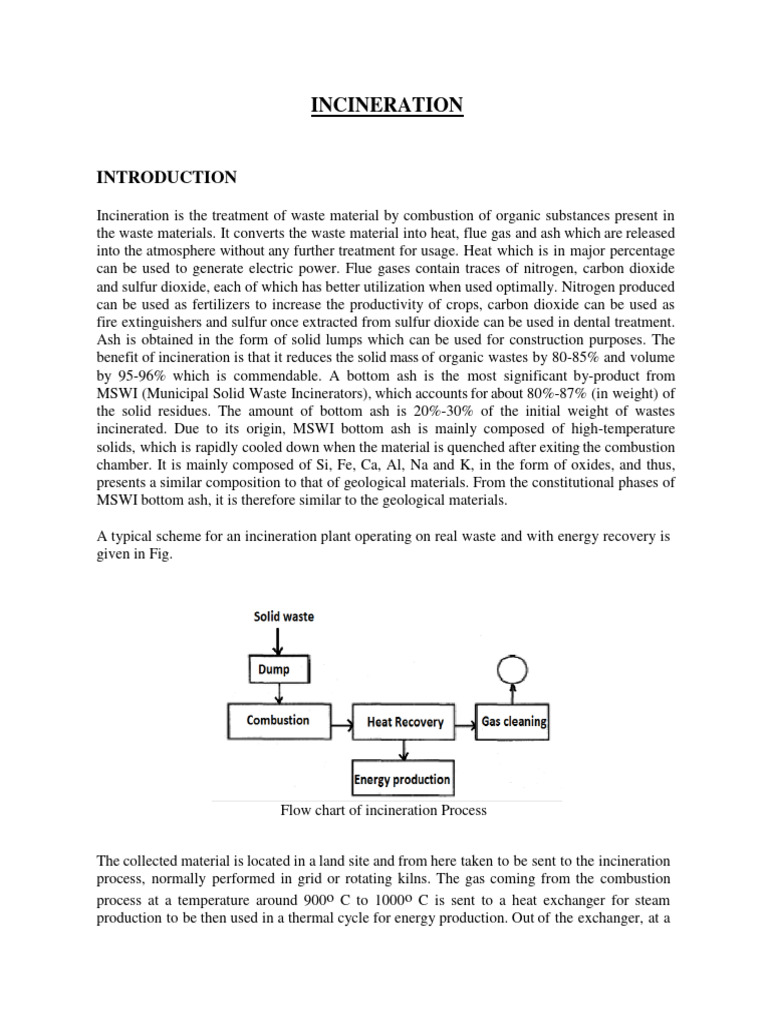 Understanding Waste Incineration Process | PDF | Incineration ...
