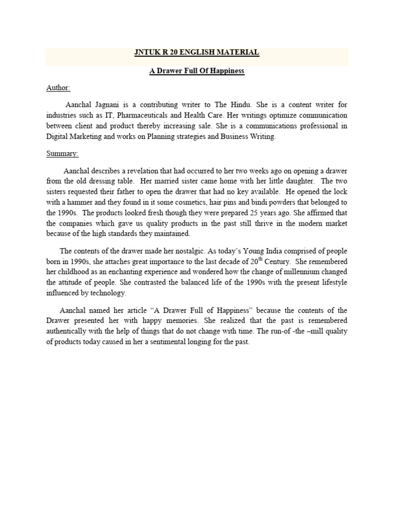 Jntuk r20 English Material | PDF | Stephen Hawking | Virginia Woolf