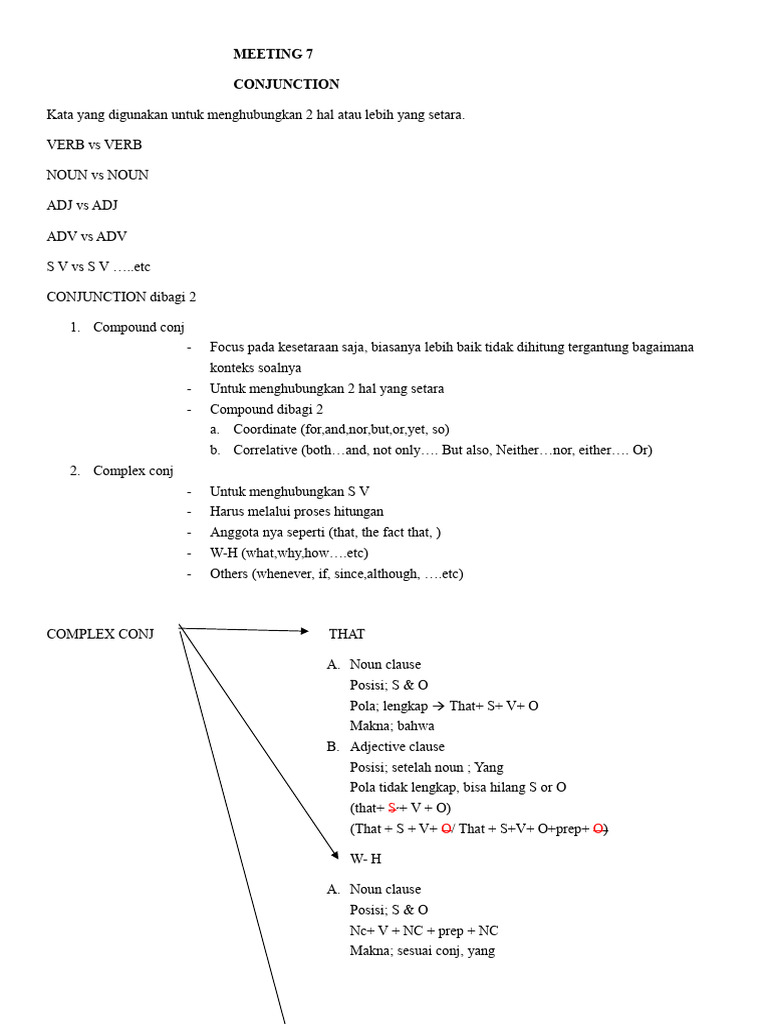 Meeting 7 Conjunction | PDF | Adverb | Adjective