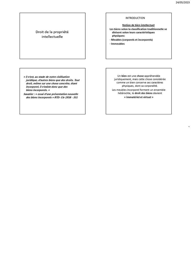 Comprendre les biens intellectuels et leur droit | PDF | Propriété ...