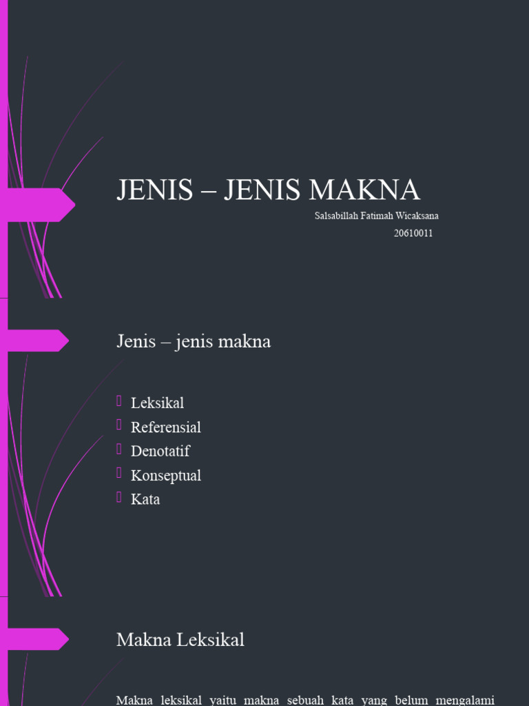 Jenis - Jenis Makna (Simantik) | PDF